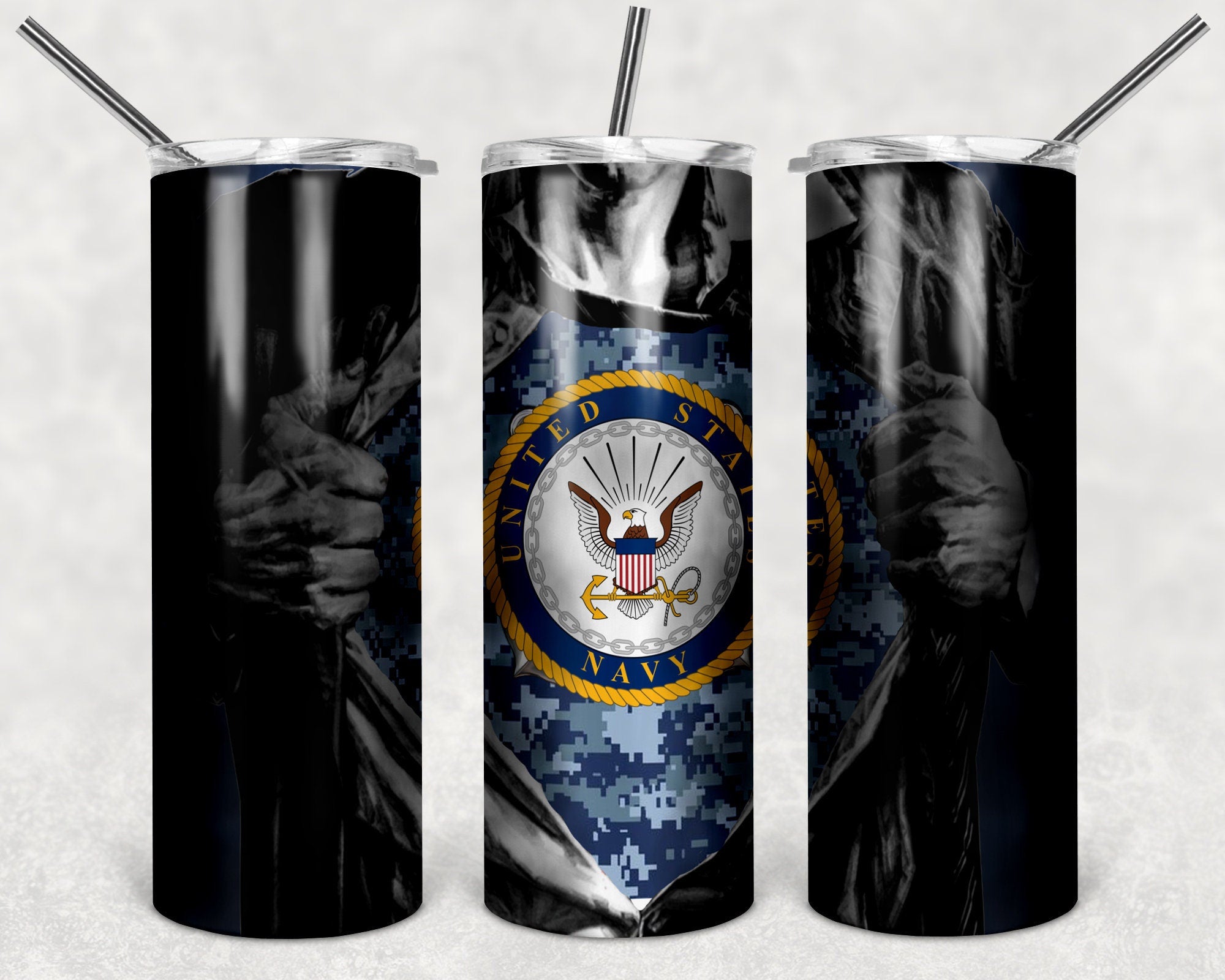 US Navy Sublimation Tumbler 20OZ | Anchors Aweigh Kreations